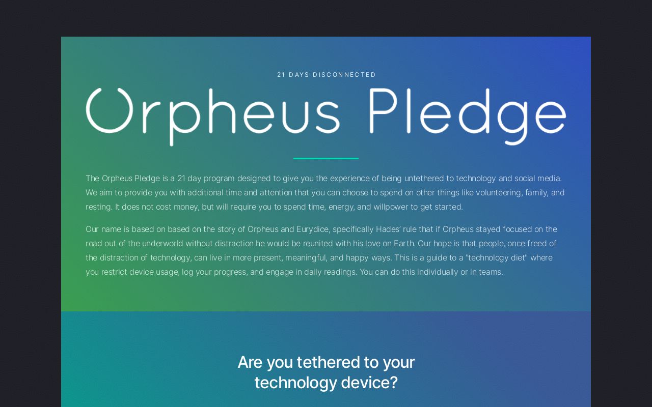 The Orpheus Pledge